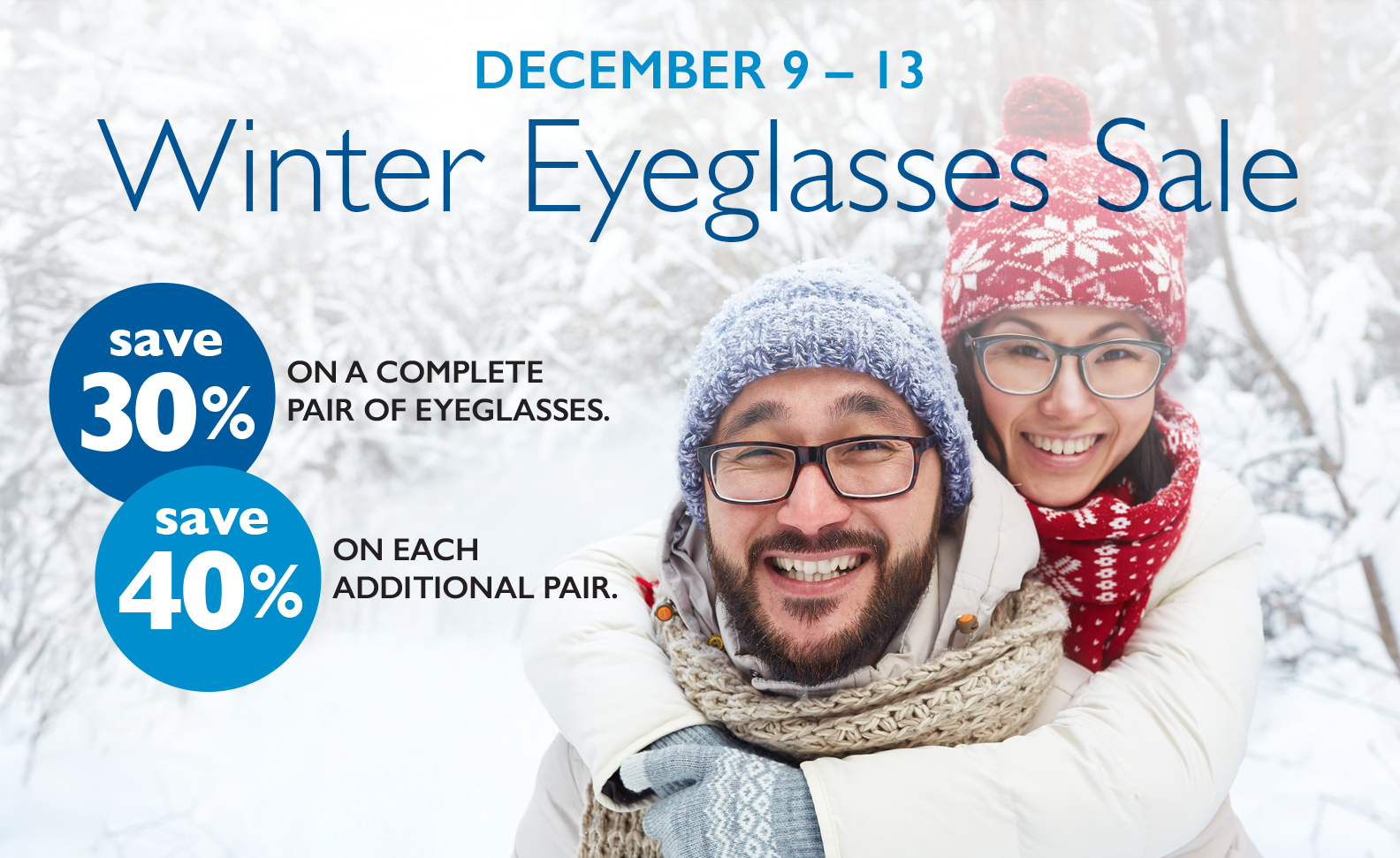 Winter Eyeglasses Sale - Iowa Eye Center